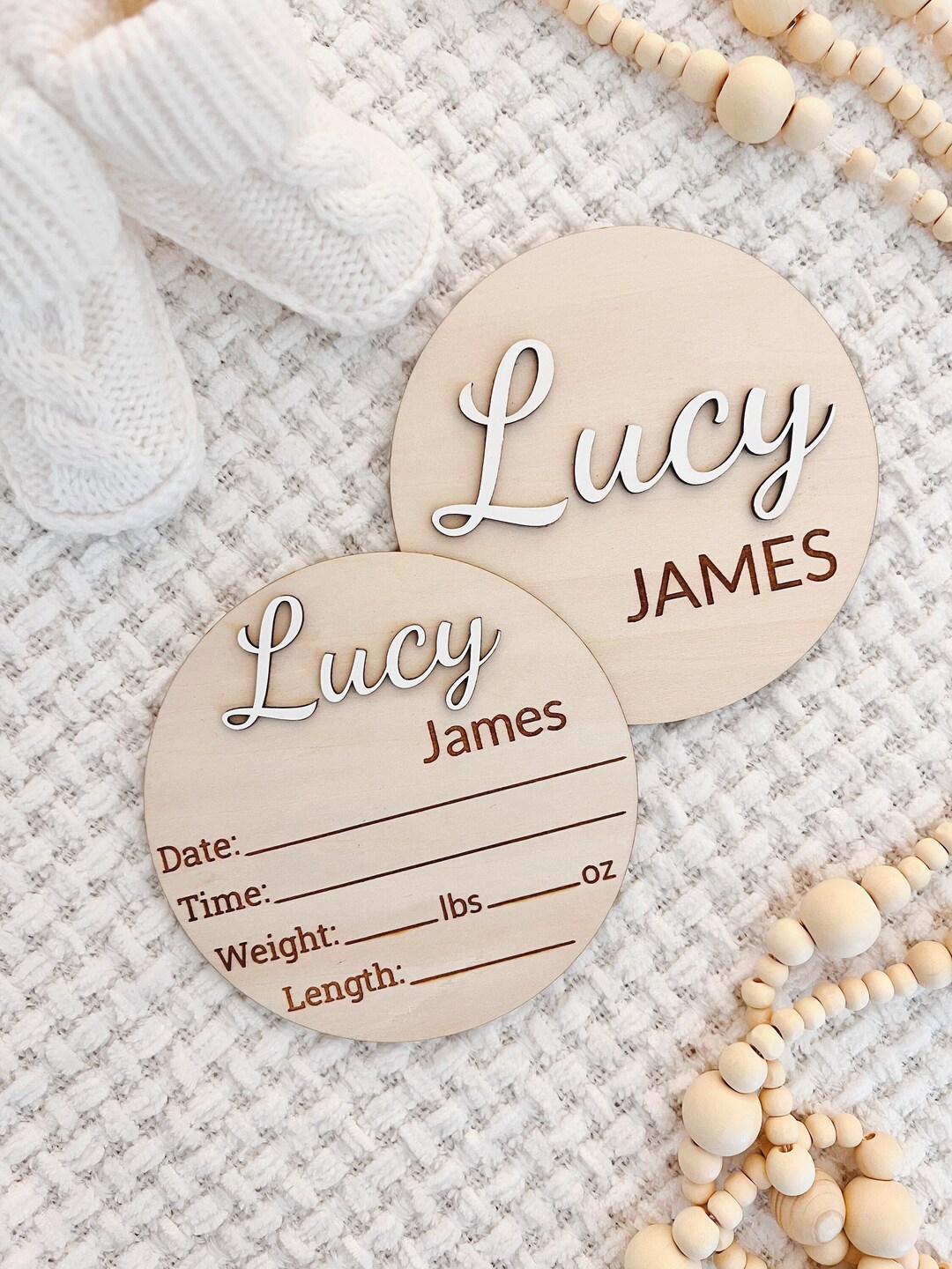 Baby Announcement Sign, Hospital Baby Sign, Wood Baby Name Sign, Baby ...