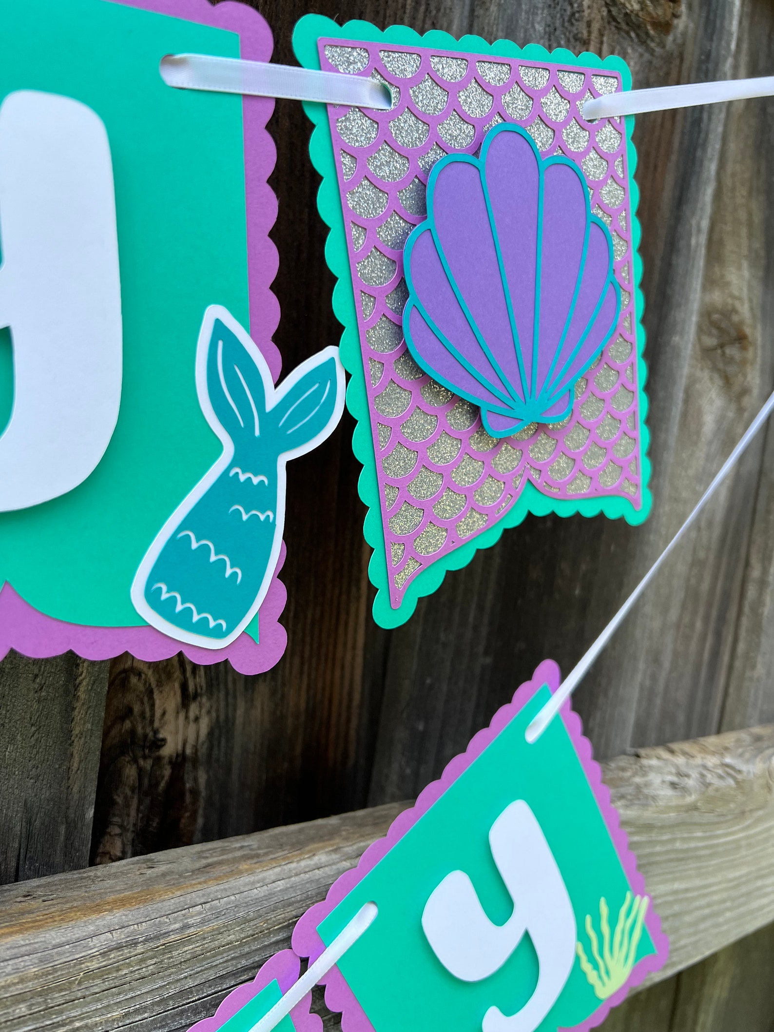 Mermaid Birthday Banner, Mermaid Banner, Mermaid Birthday Decor ...