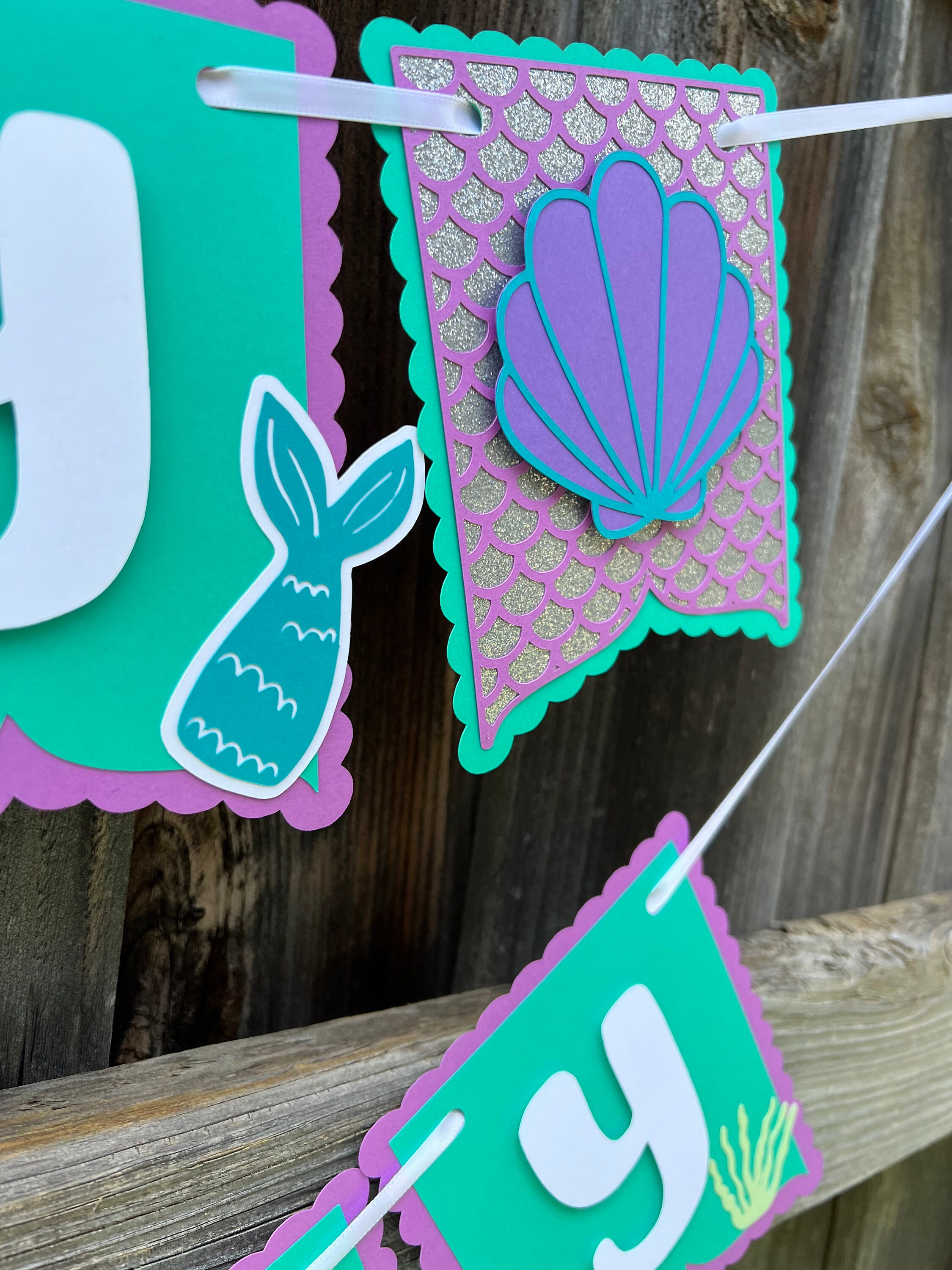 Mermaid Birthday Banner, Mermaid Banner, Mermaid Birthday Decor ...