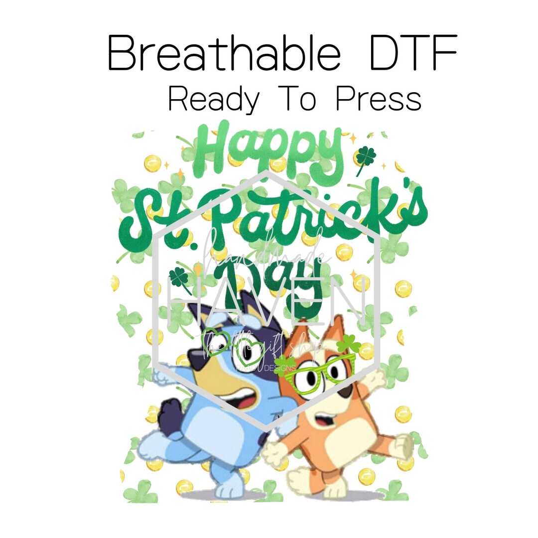 Bluey Breathable DTF Transfer Ready to Press - Etsy