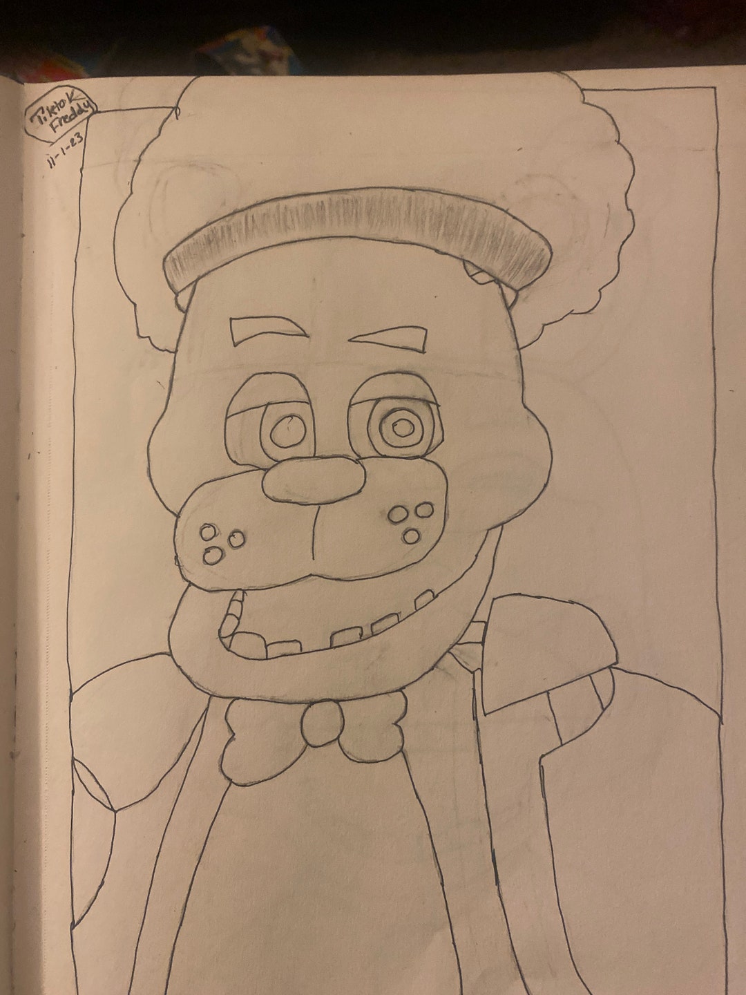 Freddy Fazbear Coloring Page - Etsy