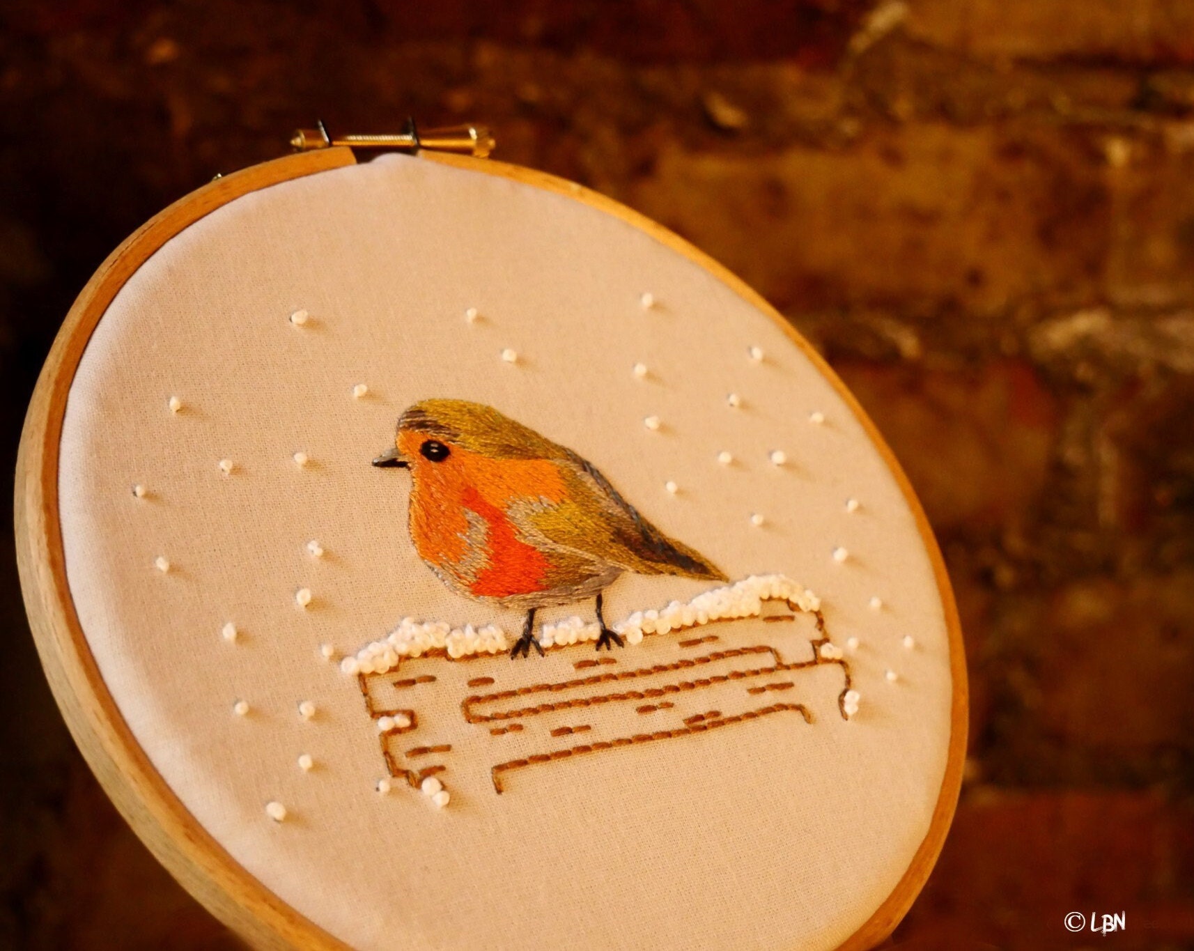 Winter Robin - Robin Hand Embroidery PDF Pattern/ Animal Hand ...