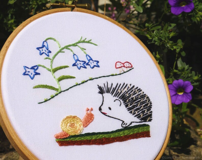 Hello, My Friend! - Hedgehog Hand Embroidery PDF Pattern / Animal Hand ...