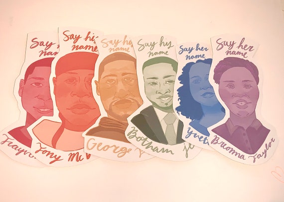 SAY THEIR NAMES Sticker Pack Rainbow | Etsy