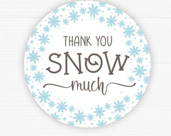 Printable Christmas Tag. Thank You Snow Much. Snowman. Cookie | Etsy
