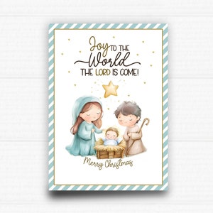 Printable Christmas Gift Tags. Nativity Favors Labels. Religious Tags ...