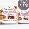 Cookie Gift Tag, Teacher Appreciation, Cookie Crumble, Employee ...