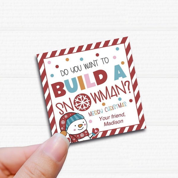 Snowman Labels - Etsy