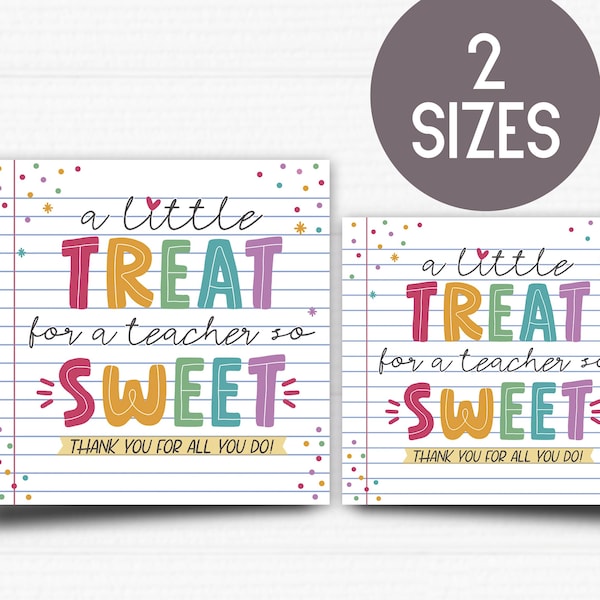 Teacher Treat Tag - Etsy
