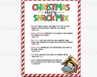 Christmas Story Snack Mix Template - Etsy