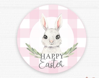 Printable Some Bunny Loves You Round Tag. Happy Easter. Bunny | Etsy