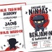 Editable Ninja Party Invitation. Boy Birthday Party. Free Favor Tag and ...