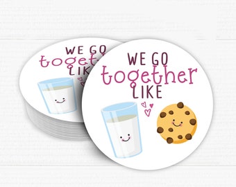 PRINTABLE We Go Together Like Milk & Cookies Happy - Etsy