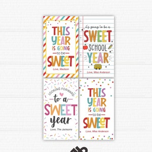 Printable Back to School Tag. Editable Templates Bundle. Sweet School ...