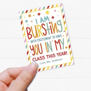 Printable Back to School Star Burst Tag. Editable Tag. Bursting With ...