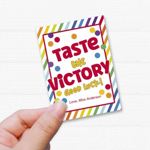 Printable Sports Treat Tag. Candy Gift Tags. Taste the Victory. Instant ...