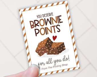 You Deserve BROWNIE Points Team Appreciation teacher Appreciation ...