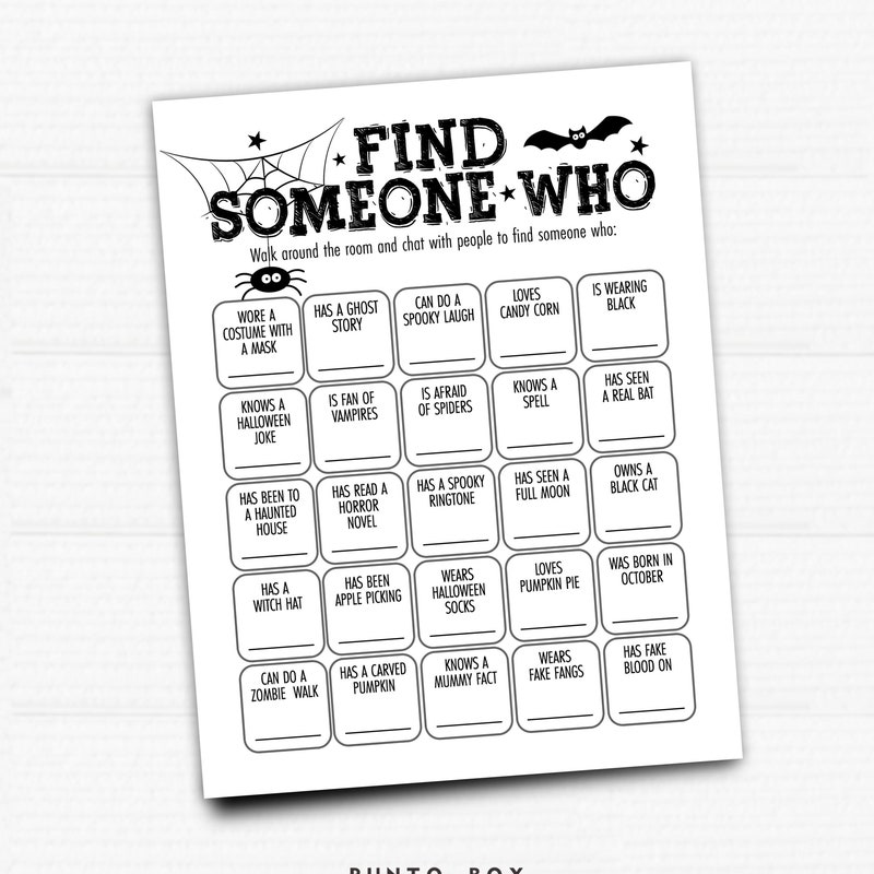 Find Someone Who Game - Etsy