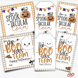 Printable Halloween Favor Tags. Two Designs. Team Appreciation. Spook ...