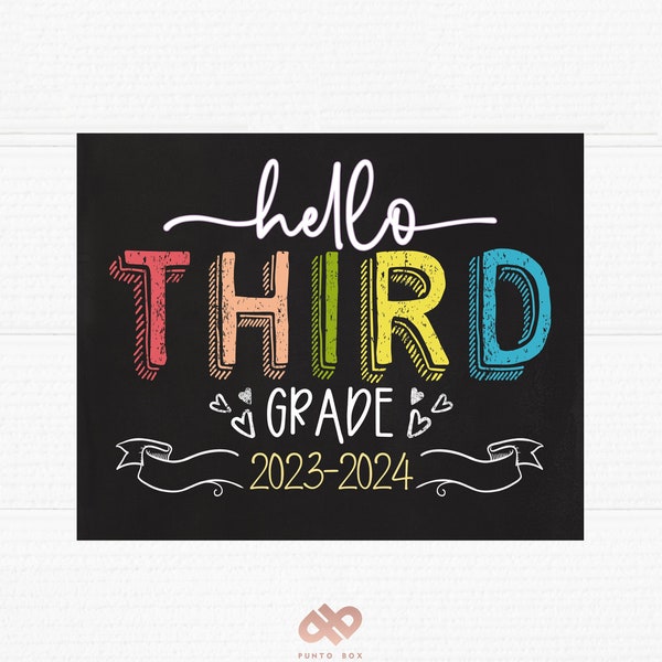Hello First Grade Sign Printable - Etsy
