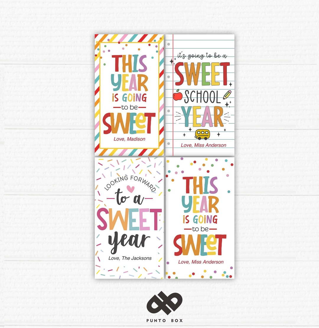 Printable Back to School Tag. Editable Templates Bundle. Sweet School ...