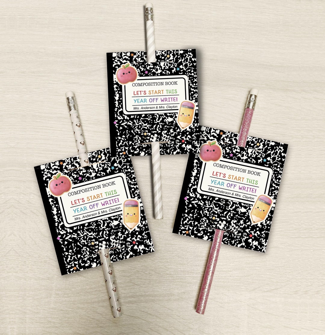 Printable Back to School Pencil Topper. Back to School Tag. Composition ...