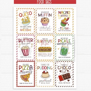 44 Employee Food Gift Tags. Employee Appreciation Tag. Staff ...