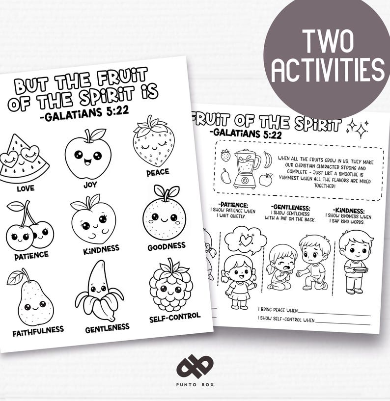 Printable Fruit of the Spirit Coloring Page & Activity Sheet ...