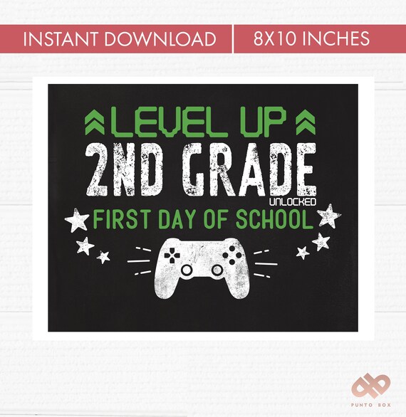 First Day of Second Grade. First Day of School Printable Sign. - Etsy