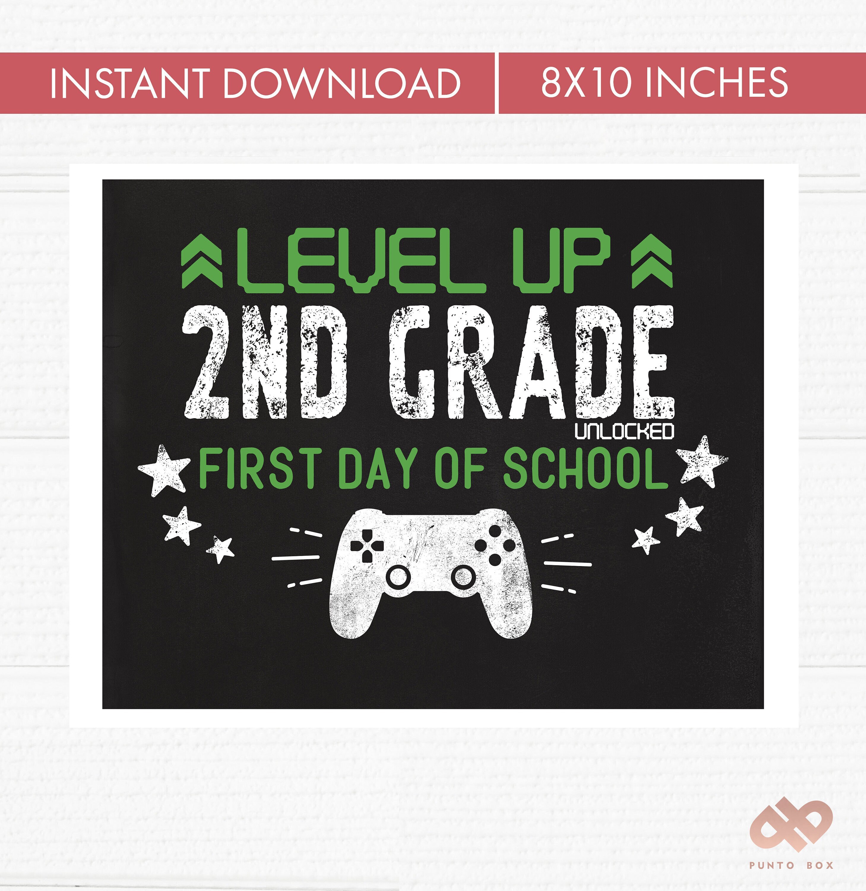 First Day of Second Grade. First Day of School Printable Sign. - Etsy