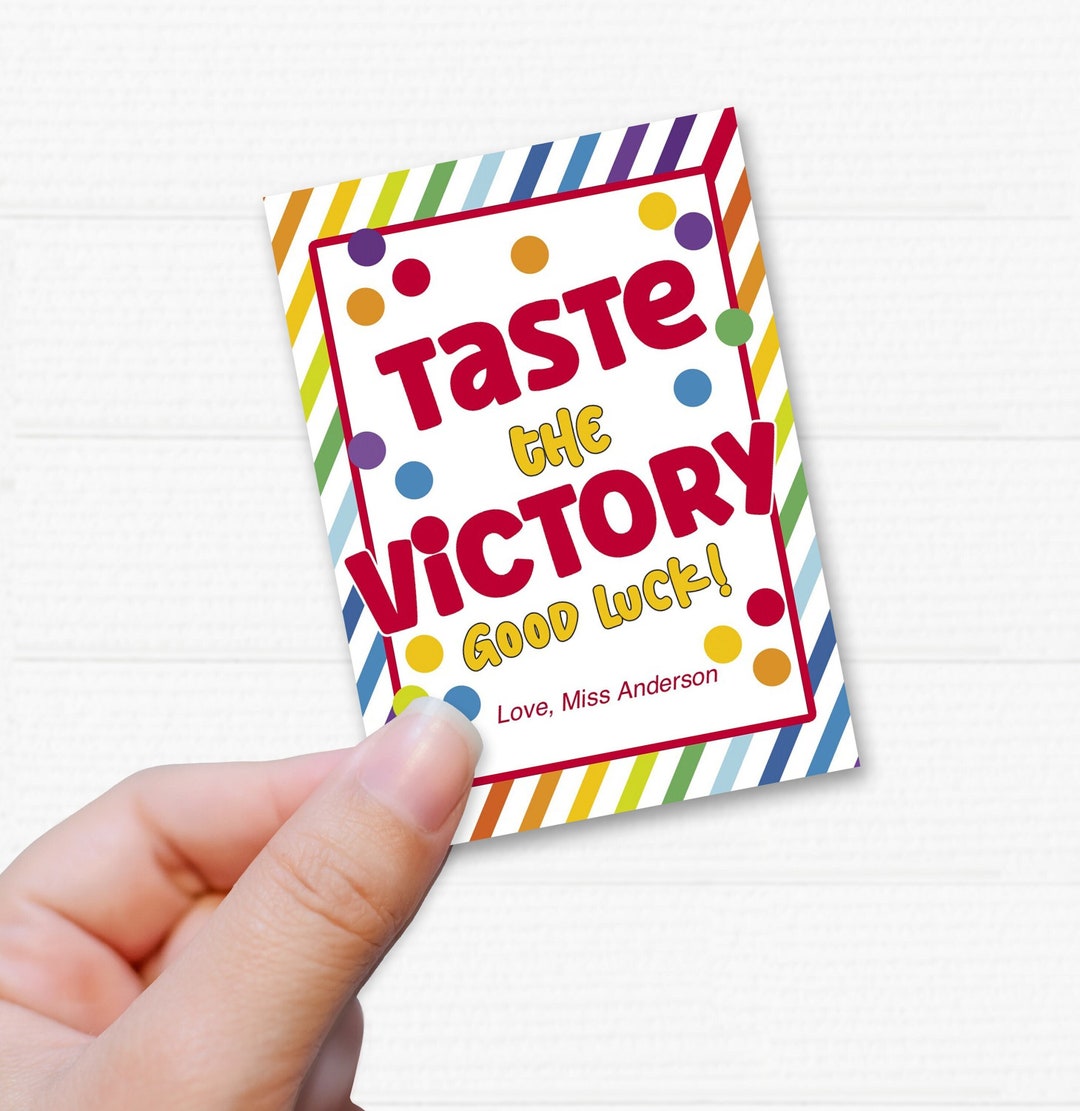 Printable Sports Treat Tag. Candy Gift Tags. Taste the Victory. Instant ...