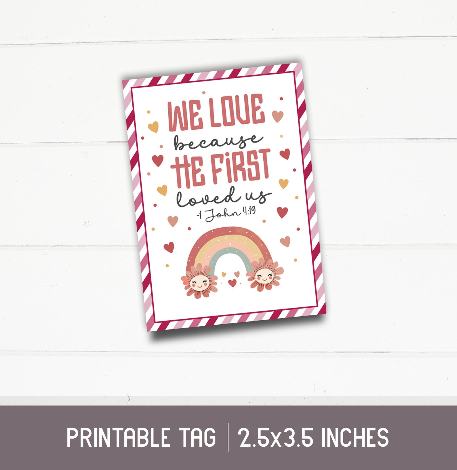 12 Groovy Retro Valentine’s Bible Verse Tags | Printable Christian Gift ...