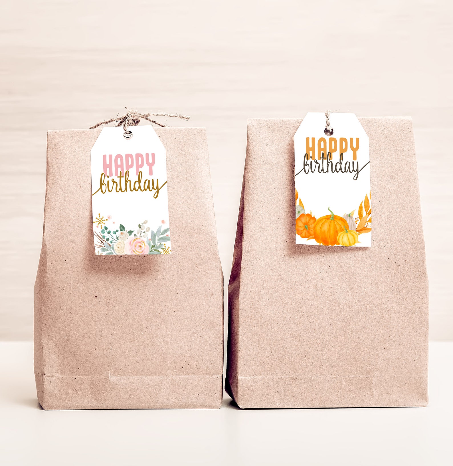 Printable Favor Birthday Tags. Not Editable. Nine Different - Etsy