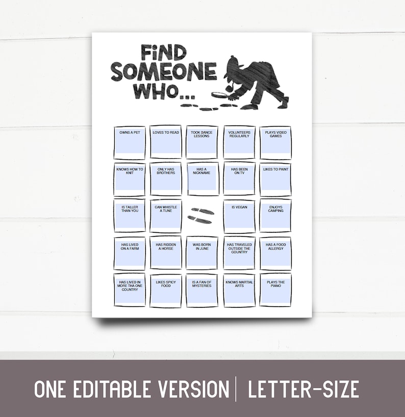 Printable Get to Know You Bingo. Find Someone Who. Icebreaker Game ...