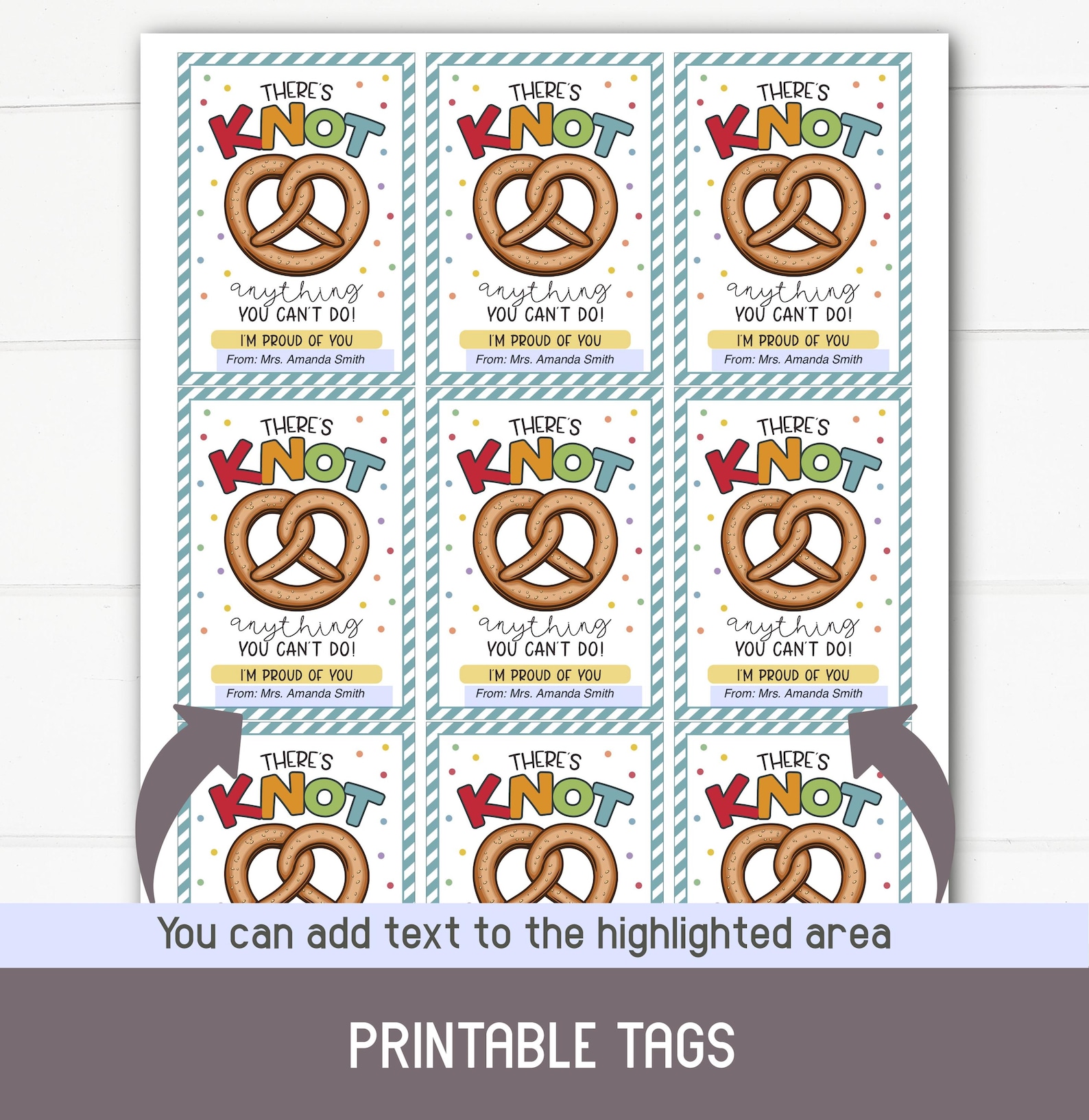 Testing Encouragement Tags | Printable Student Motivational Gift Tags ...