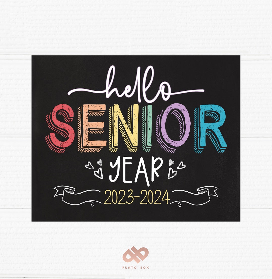 Printable First Day of School Sign. First Day of Senior Year - Etsy