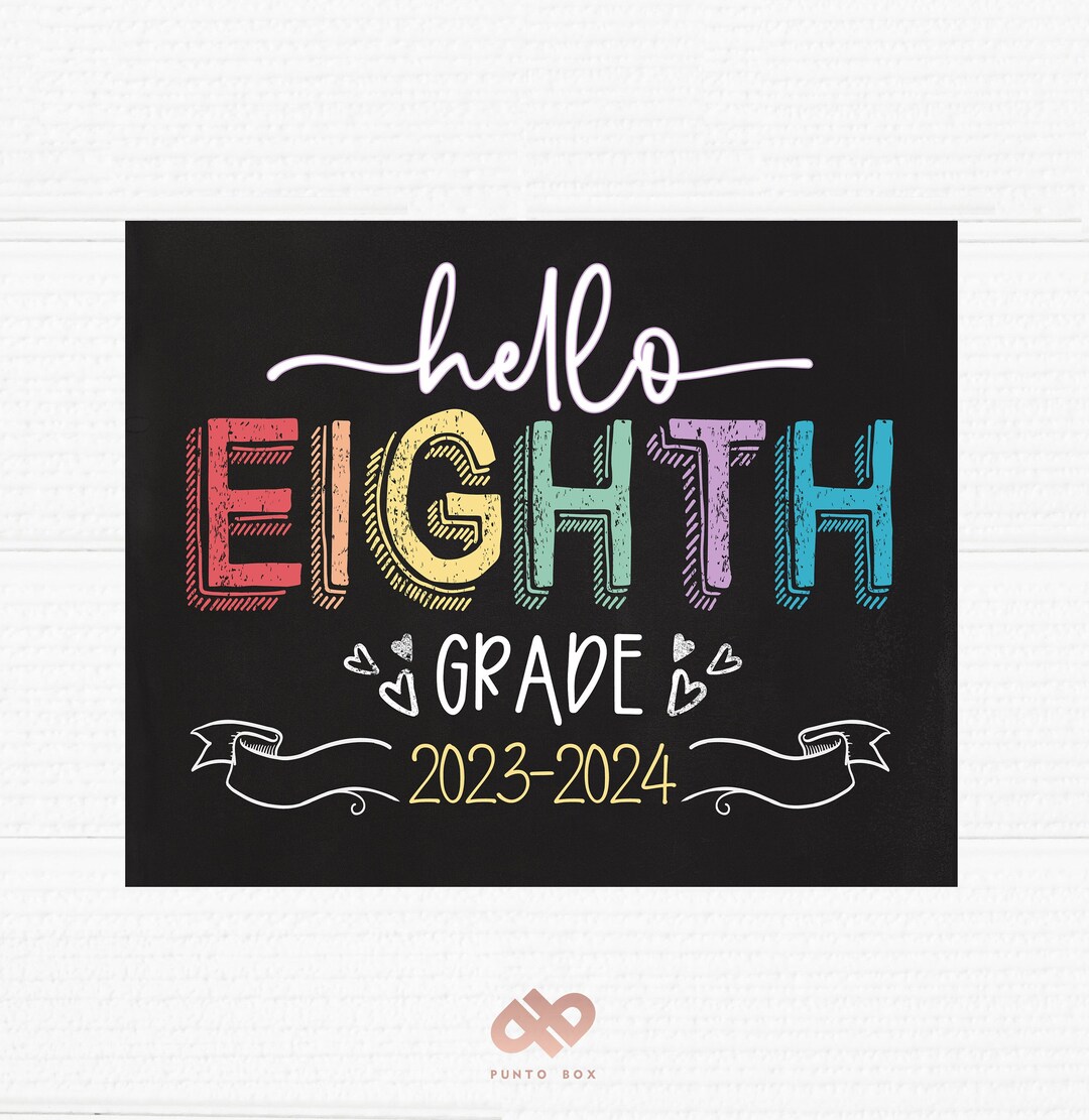 Printable First Day of School Sign. First Day of Eighth Grade - Etsy Canada