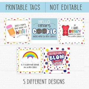 Welcome Back to School Tags. Not Editable. Open House Tags. Five ...