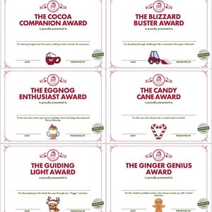 25 Funny Christmas Awards for Employees. Printable Certificates ...