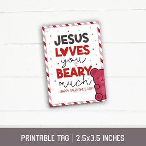 Printable Valentine’s Day Card for Church or Classroom. -jesus Loves ...