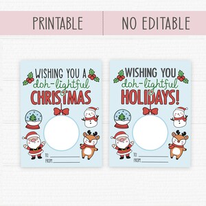 Play Doh Printable Cards. Happy Holidays. Merry Christmas. No Candy ...