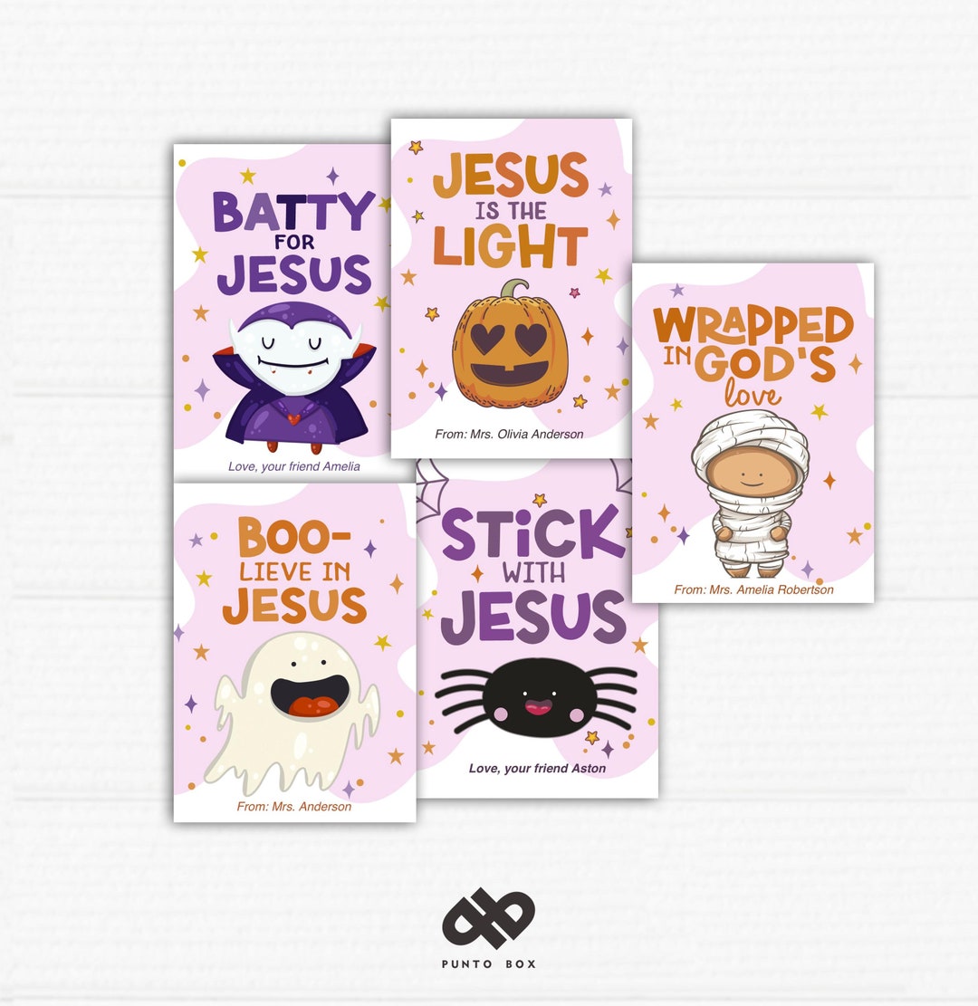Religious Halloween Tags. Printable Bundle Treat Labels. Sunday School ...