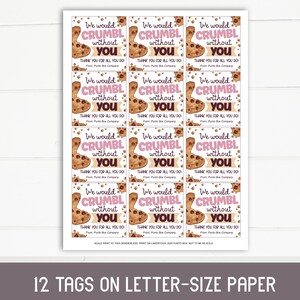 Crumbly Cookie Appreciation Tag Printable – "we Would Crumbl Without ...