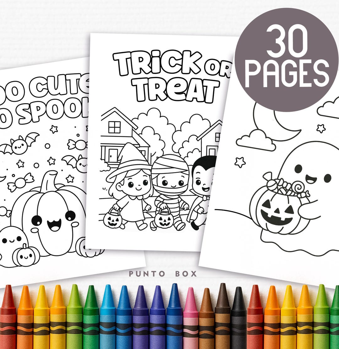 30 Printable Halloween Coloring Pages for Kids – Fun Halloween Activity ...