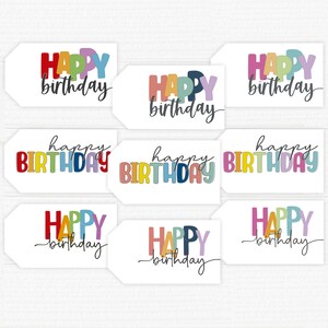 Printable Birthday Tags. Favor Tags. Three Different Designs, Three ...