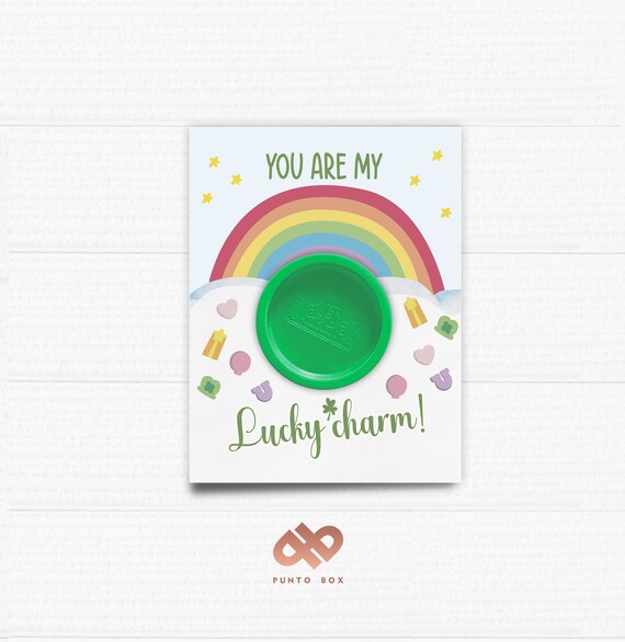 Play Doh Printable Cards. St Patricks Day favor tags. Classroom gifts ...