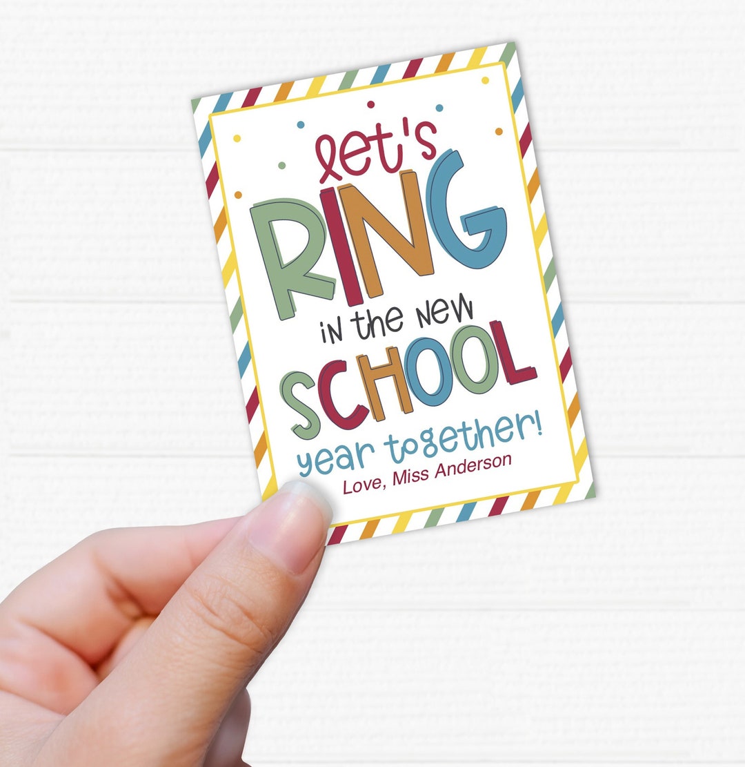 Printable Back to School Pop Tag. Editable Template. Let's Ring Into ...