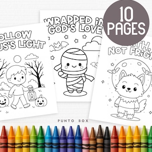 Christian Halloween Coloring Pages for Kids | 10 Printable Bible ...