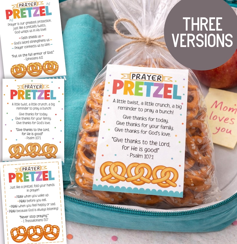 Printable Prayer Pretzel Tags. Christian Appreciation Tags. Sunday ...