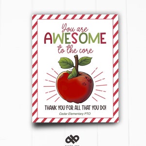 Teacher Appreciation Sign. You Are Awesome to the Core. Instant ...